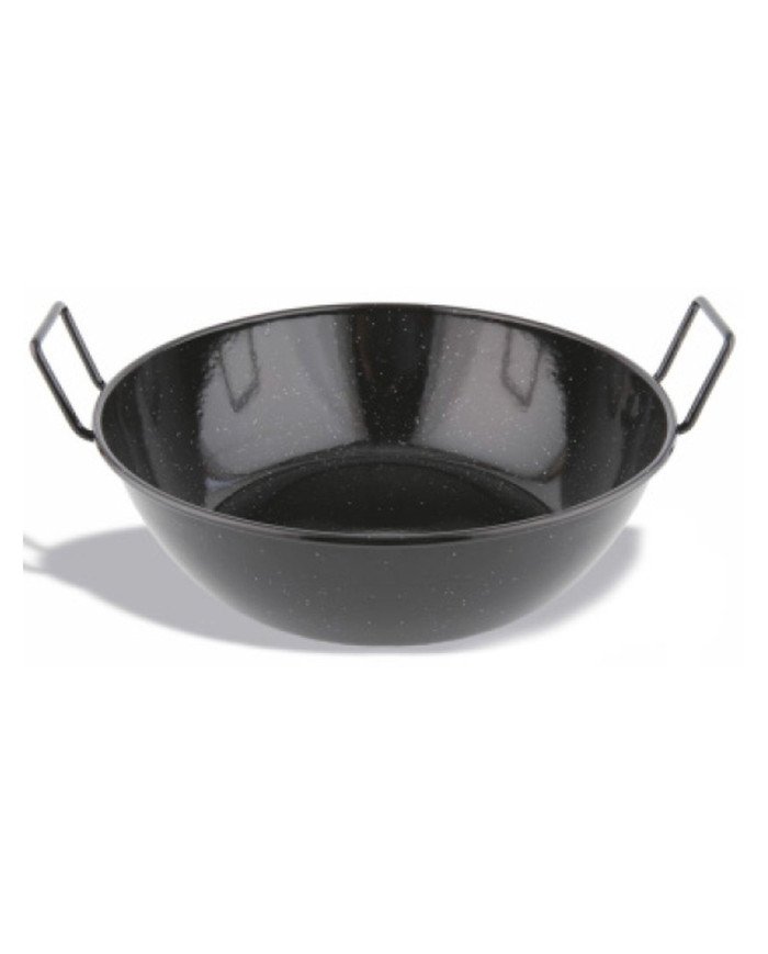 Buy MINI DEEP PAN D16CM WITH 2 HANDLES BLACK ENAMELLED STEEL ...