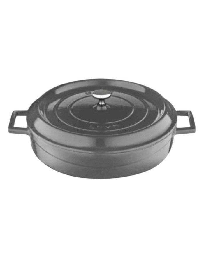Buy CASSEROLE LOW SHAPE TRENDY GREY Ø24CM CAST IRON LAVA | Restofair RAK