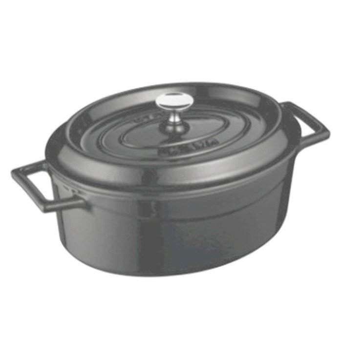 Buy CASSEROLE TRENDY OVAL GREY Ø28CM CAST IRON | Restofair RAK