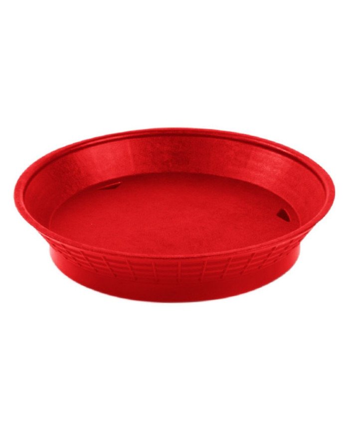 Buy DINER PLATTER WITH BASE RED POLYPROPYLENE | Restofair RAK