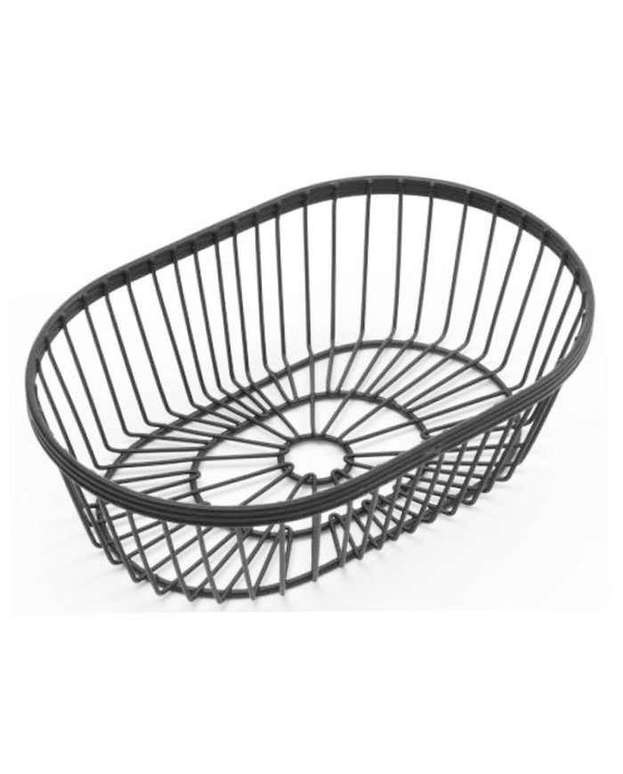 BLACK WIRE BASKET OVAL L22.9X15.2XH7CM OVAL