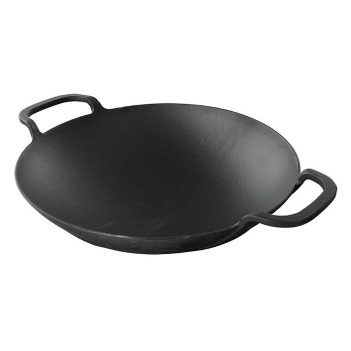 Buy WOK WITH 2 HANDLES Ø38CM CAST IRON | Restofair RAK