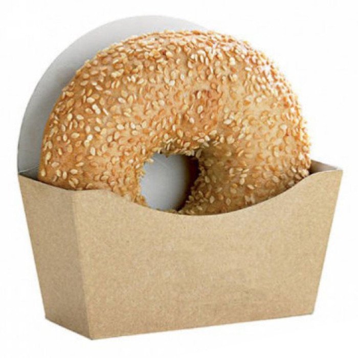 Buy BOX BAGEL KRAFT CARDBOARD L12X4.5XH12CM PACK OF 50 BAGEL KRAFT ...