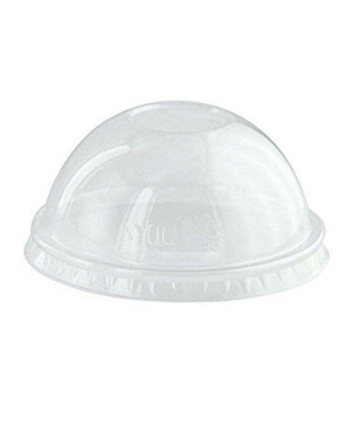 PET DOME LID WITHOUT HOLE PACK OF 100 Ø9CM