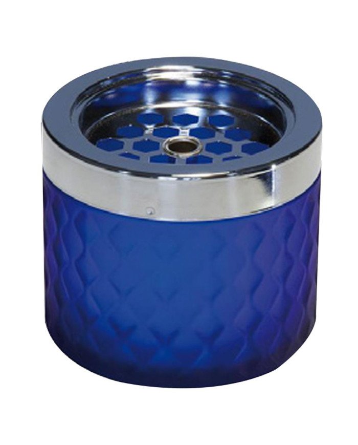 Buy ASH TRAY ROUND DARK BLUE Ø9.6CM H8.2CM GLASS | Restofair RAK
