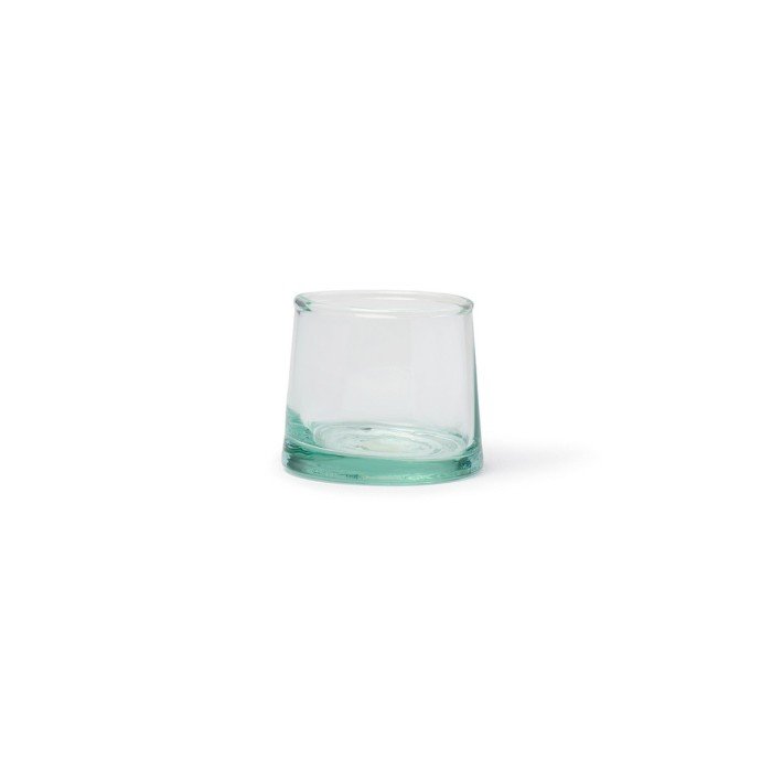 Recycled glass conical glass jar, mouth blown cone-shaped transparent ...