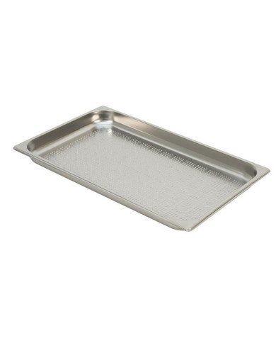 PERFORATED CONTAINER GN 1/1-40 RECTANGULAR 40.5L THICK. 0.8MM STAINLESS ...