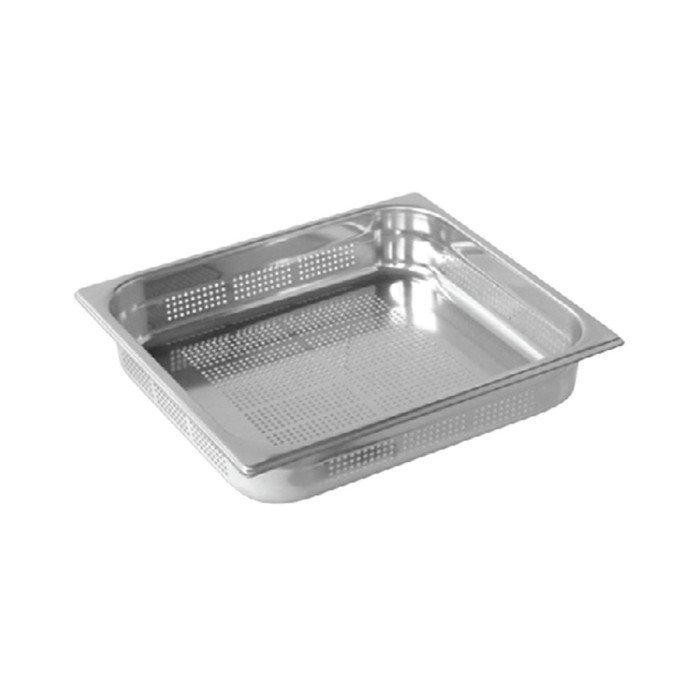 PERFORATED CONTAINER GN 2/3-100 RECTANGULAR 9.0L THICK. 0.6MM STAINLESS ...