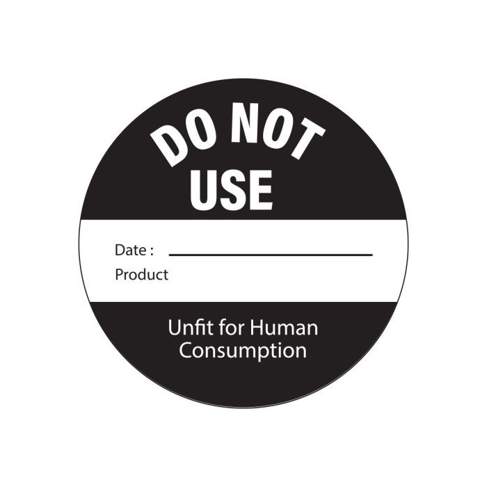 Buy DO NOT USE ROUND REMOVABLE LABEL ROLL OF 500 Ø5CM | Restofair RAK
