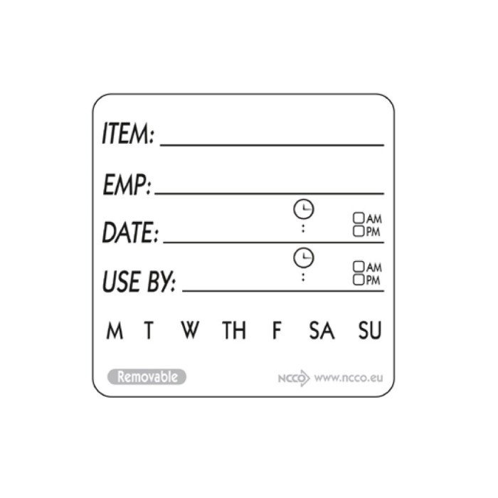 Buy ITEM USE-BY SQUARE REMOVABLE LABEL ROLL OF 500 L5 X W5CM ...