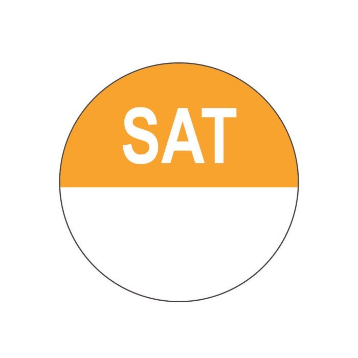 SATURDAY ROUND REMOVABLE LABEL ROLL OF 1000 Ø1.9CM