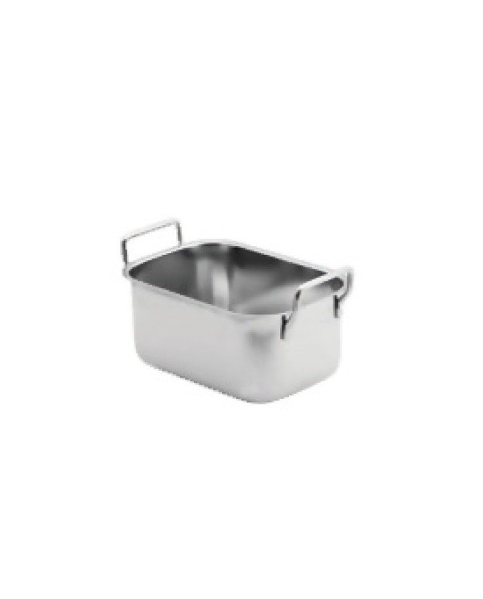 CONTAINER WITHOUT LID SQARE 1L STAINLESS STEEL BAIN MARIE