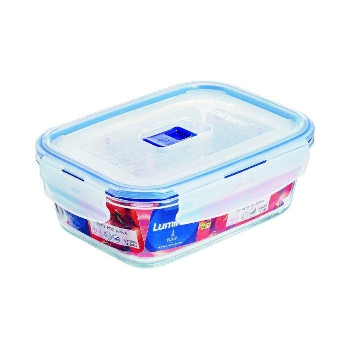 PURE BOX ACTIVE RECTANGULAR FOOD STORAGE CONTAINER 82CL TEMPERED GLASS ...