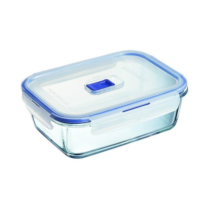 PURE BOX ACTIVE RECTANGULAR FOOD STORAGE CONTAINER 122CL TEMPERED GLASS ...