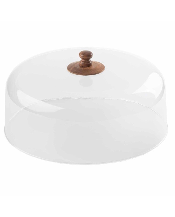 Buy CAKE DOME CLEAR ACRYLIC WITH WOOD KNOB ACACIA | Restofair RAK