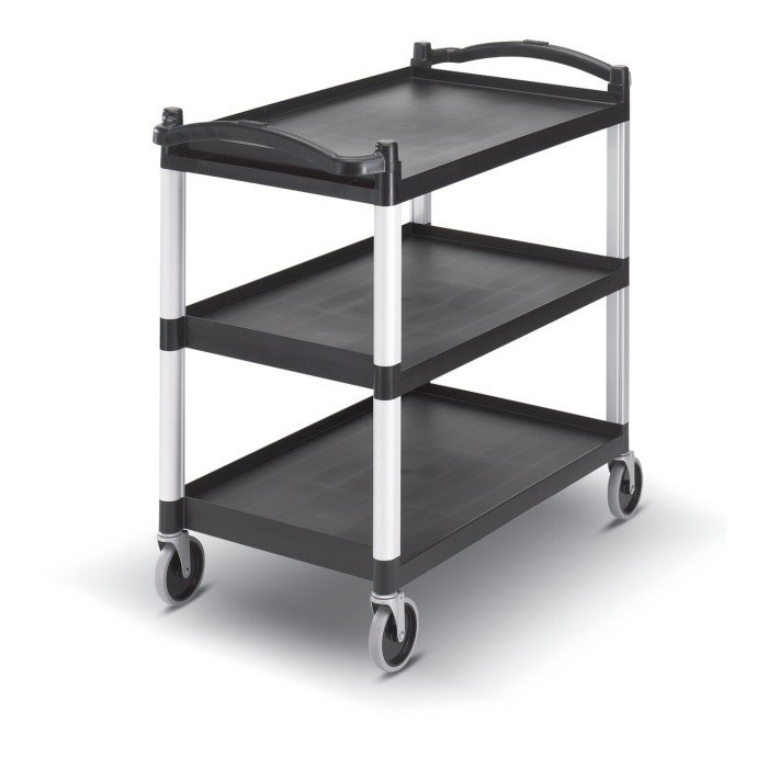 Buy Service trolley plastic grey 3 levels 101.5x54x95 cm 180 kg Cambro ...