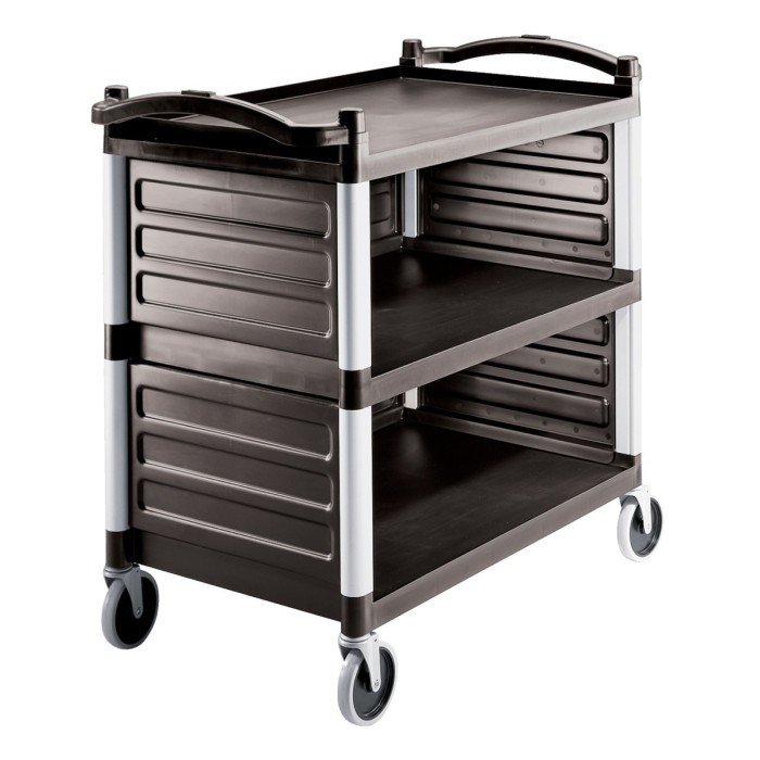 Buy Service trolley plastic grey 3 levels 101.5x54x95 cm 180 kg Cambro ...
