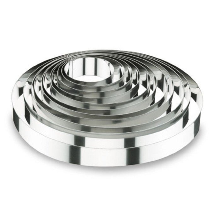 Buy Mousse ring stainless steel Without release liner Ø 18 cm 4.5 cm ...