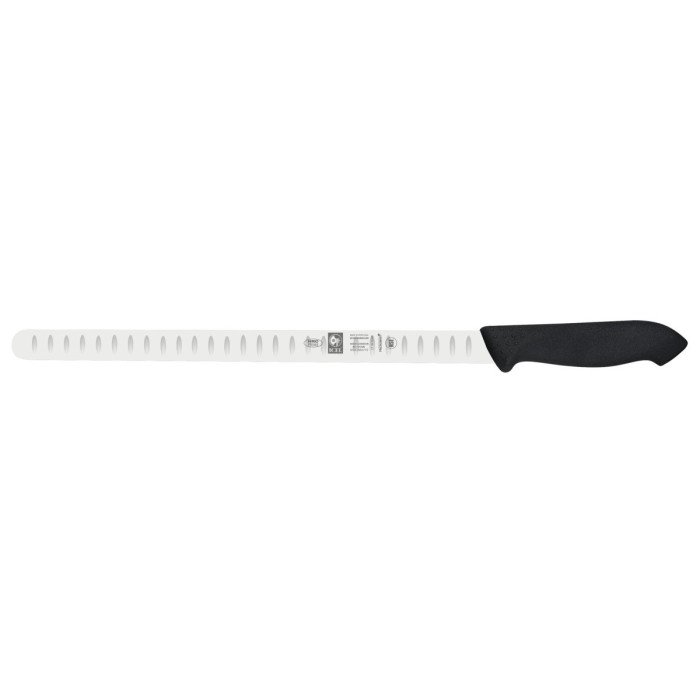 Buy SALMON KNIFE SCALLOPED BLADE BLACK L30CM NYLON HANDLE | Restofair RAK