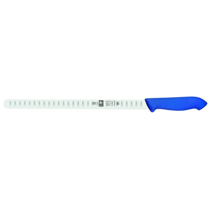 Buy SALMON KNIFE SCALLOPED BLADE BLUE L30CM NYLON HANDLE | Restofair RAK