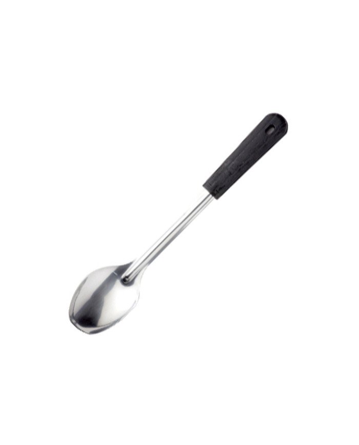 PLAIN SERVICE SPOON L33CM SST WITH BLACK HANDLE