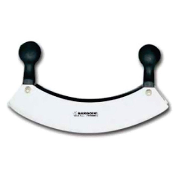 2-BLADES MINCING KNIFE L30CM BLACK HANDLES