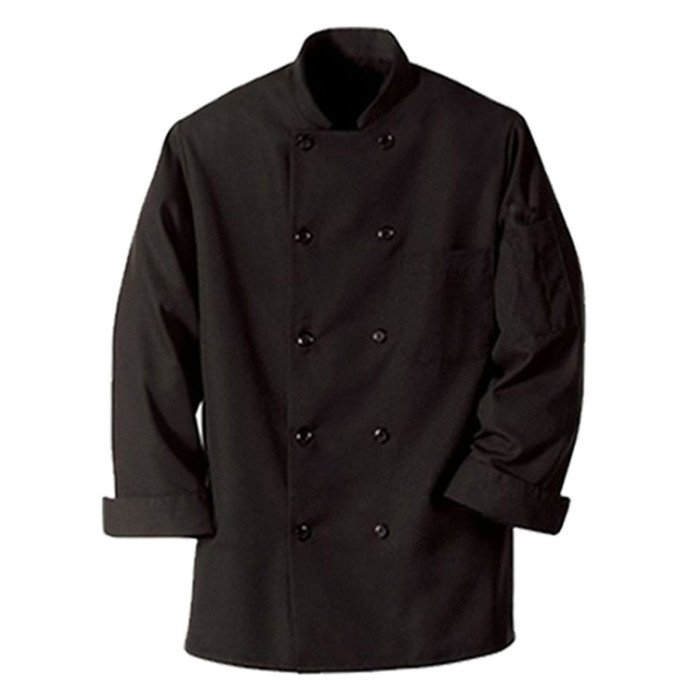 Buy FULL SLEEVE CHEF JACKET BLACK SIZE L CLASSIC PRO.COOKER | Restofair RAK