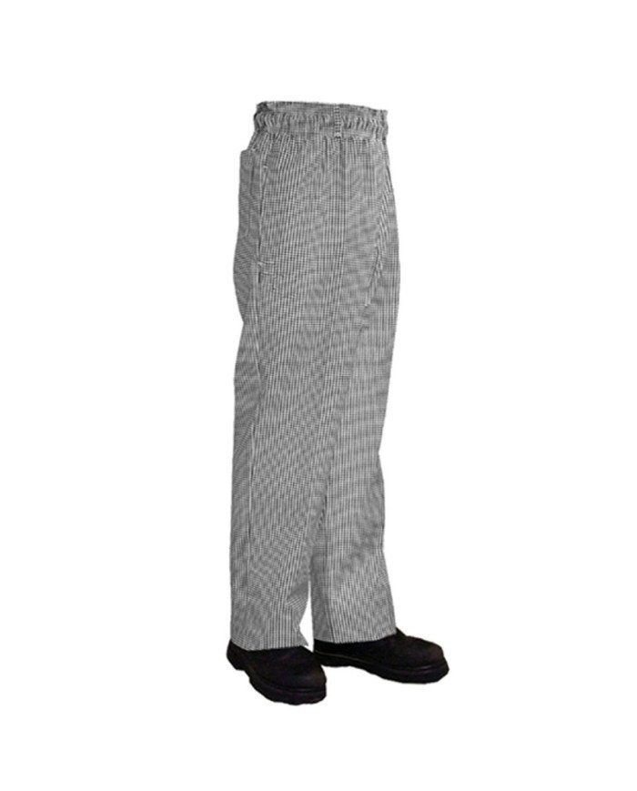 CHEF TROUSERS BLACK WHITE CHECKS SIZE 28 65/35 POLYCOTTON CLASSIC PRO ...