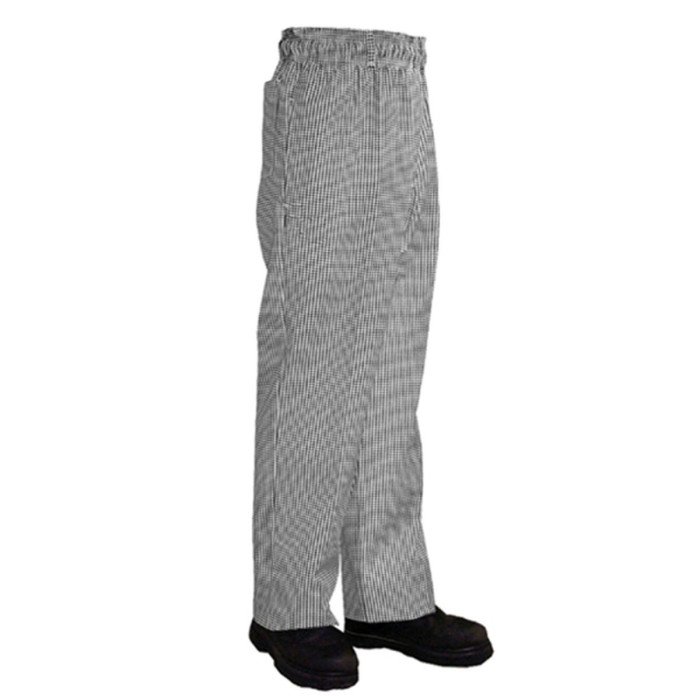 Buy CHEF TROUSERS BLACK WHITE CHECKS SIZE 30 65/35 POLYCOTTON CLASSIC ...
