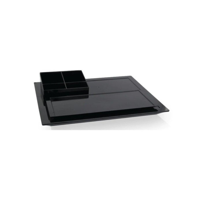Buy LOGAN BLACK MAIN TRAY 38.5X32.5XH2.25CM MELAMINE | Restofair RAK