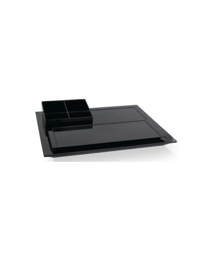 LOGAN BLACK SERVICE TRAY 33.5X13.2XH1.1CM MELAMINE