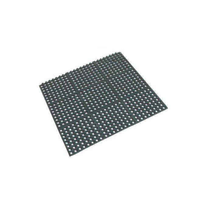RUBBER MAT BLACK L90 X W90 X H1.2CM