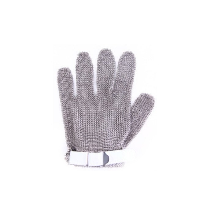 5-FINGERS WRIST RING MESH WITH GLOVE RED PLASTIC STRAP STAINLESS STEEL