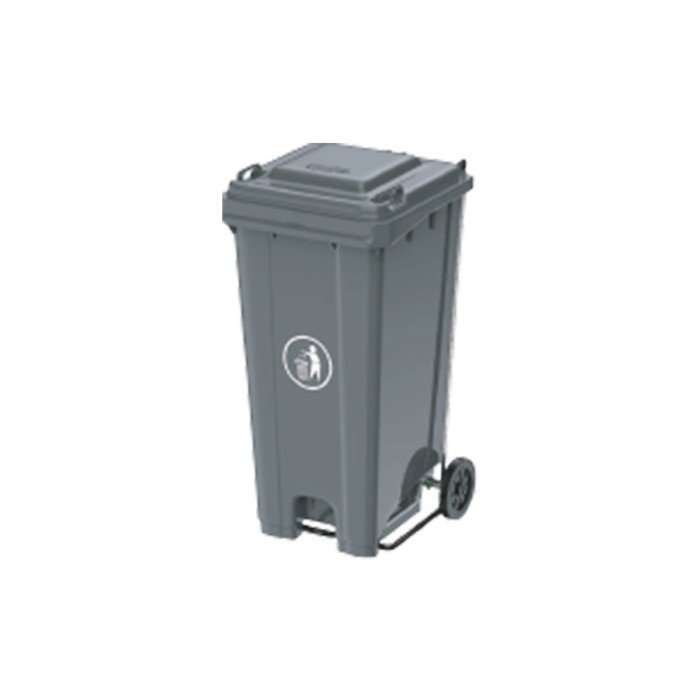Buy MOBILE BIN GREY INDUSTRIAL 120L WITH HEAVY DUTY STEEL PEDAL ...