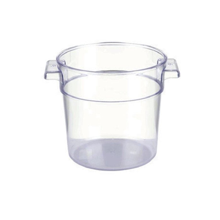ROUND FOOD CONTAINER CLEAR Ø13CM H12CM 1L POLYCARBONATE