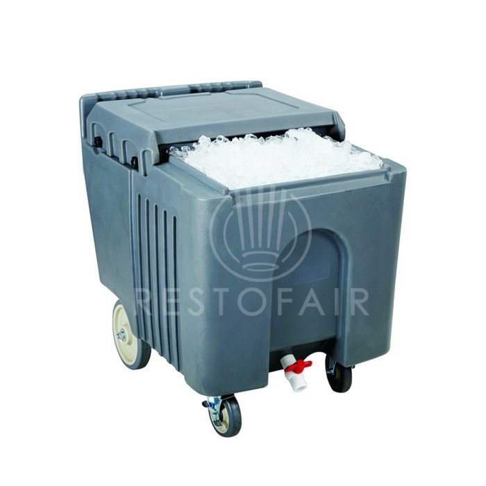Buy ICE CADDY 57KG/110L WITH SLIDING LID GREY PE/PU 58.5X80X74.5CM ...