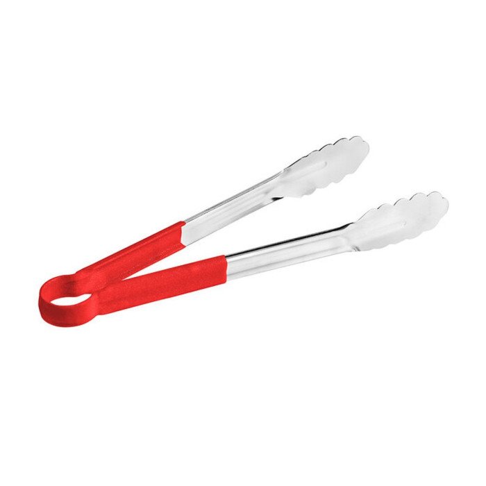 Buy RED SCALLOPED GRIP TONG SST WITH VINYL-COATED HANDLE L24.5CM ...