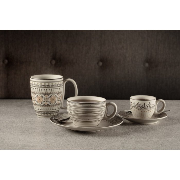 Coffee mug round Tero Decor porcelain 20 cl Ø 7 cm Earth Rak