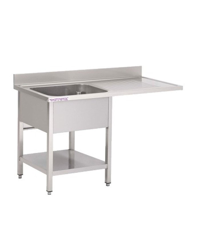 DISHWASHER SINK 1-BOWL RIGHT DRAINER UNDER-SHELF L120 X D70 X H85CM ...