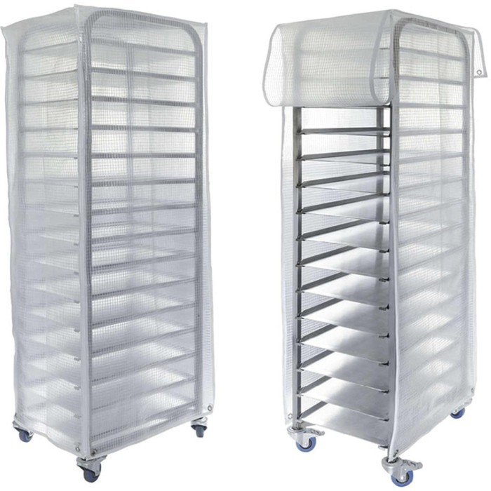 ZIPPERED COVER FOR RACKING TROLLEY GN2/1 WASHABLE LDPE