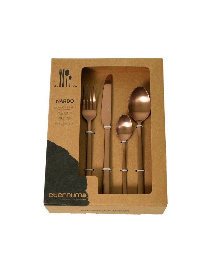 Buy CUTLERY SET BOX OF 16 COPPER STAINLESS STEEL NARDO ETERNUM ...