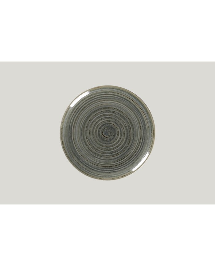 Flat coupe plate round grey porcelain Ø 24 cm Rakstone Spot Rak