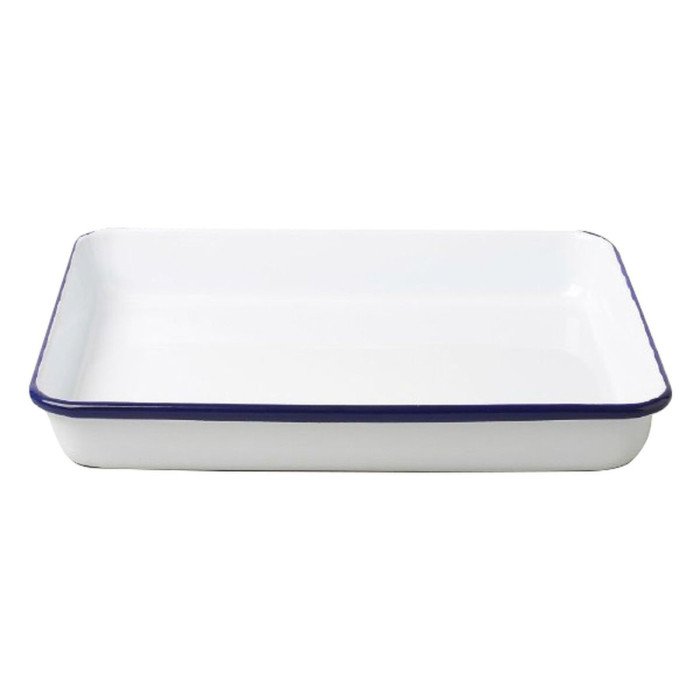 Buy SERVING TRAY ROUND WHITE STEEL ENAMEL ENAMELWARE FALCON | Restofair RAK