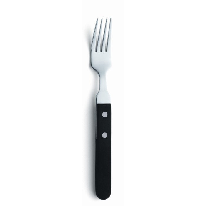 Table fork black stainless steel 18/0 20 cm Steak Pizza amefa