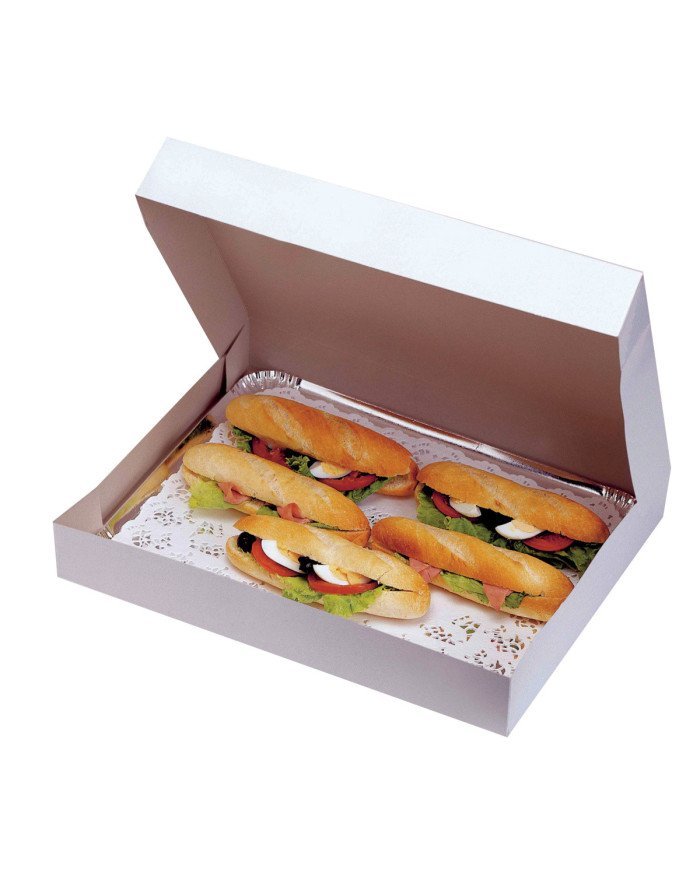 Buy Tray rectangular white 42.5x28.5x6 cm (25 units) | Restofair RAK