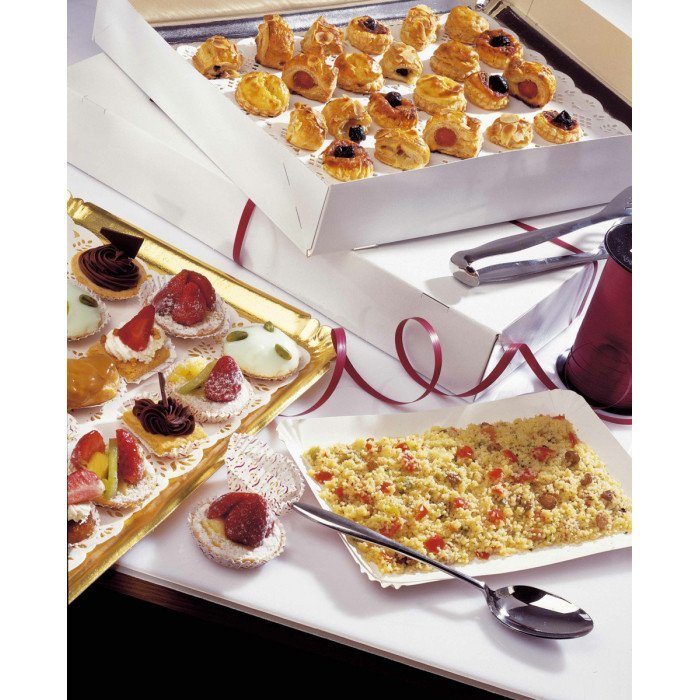 Buy Tray rectangular white 42.5x28.5x6 cm (25 units) | Restofair RAK