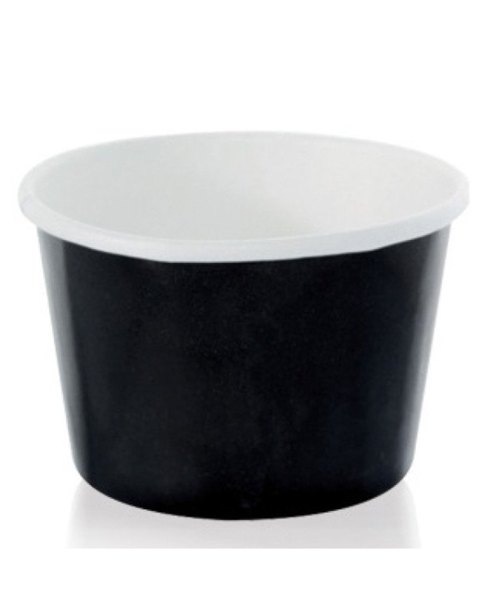 Buy ICE CREAM CUP PAPER BLACK 18CL PACK OF 50 | Restofair RAK