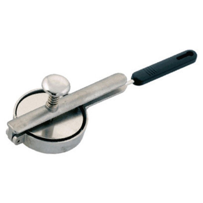 BURGER PRESS ROUND D10CM WITH BLACK HANDLE