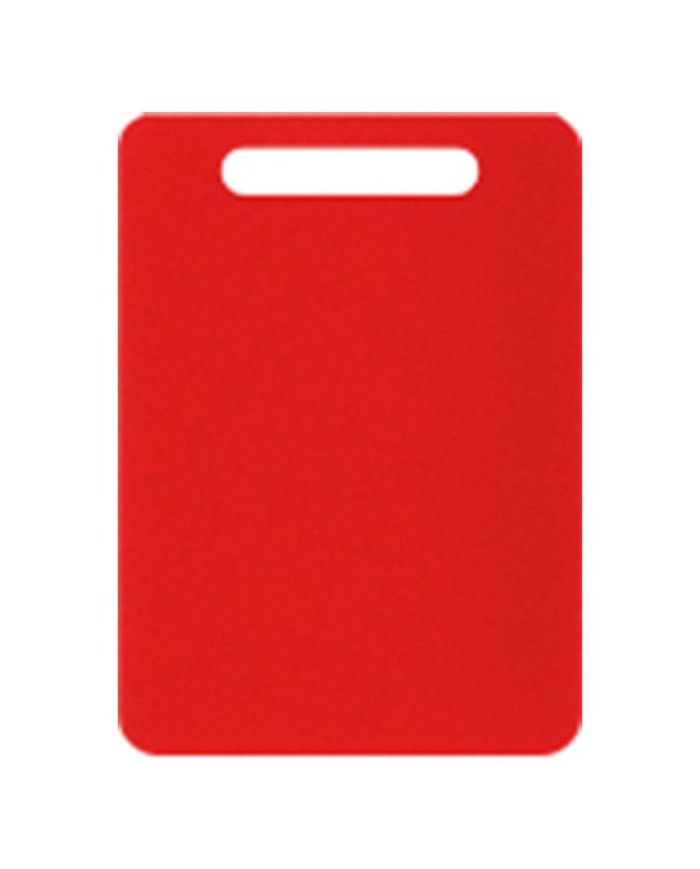 RED CUTTING BOARD 25X15X1.2CM WITH HANDLE