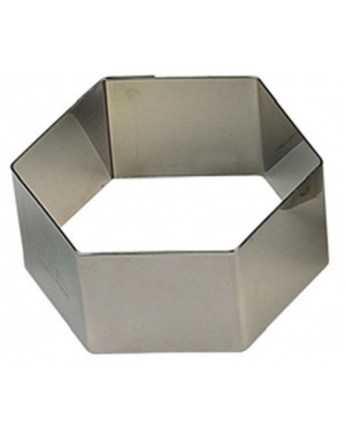 CAKE RING HEXAGONAL W18 X H4.5CM STAINLESS STEEL